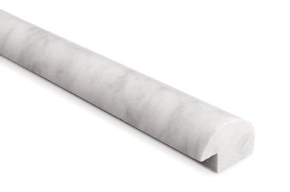 Carrara Bianco Polished Marble Liner trim with Cover up Section