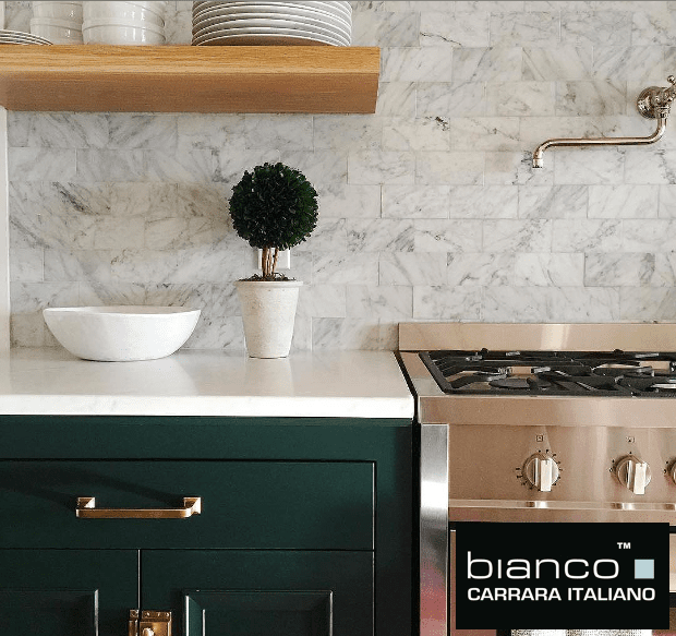 Carrara Marble Kitchen Backsplash