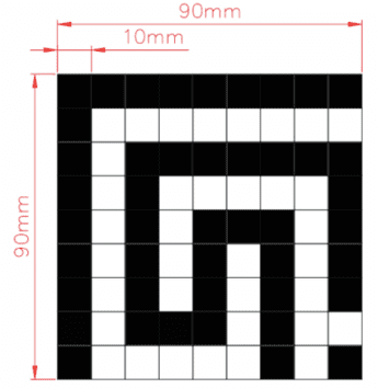 Carrara Venato Nero Marquina Black Polished Greek Key Corner