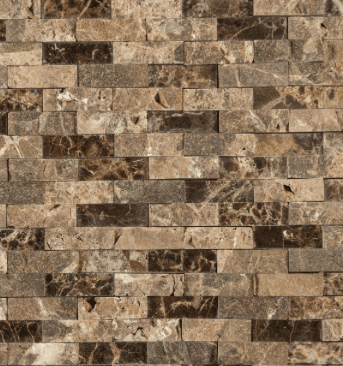 Emperador Dark SplitFace Polished Mosaic Tile