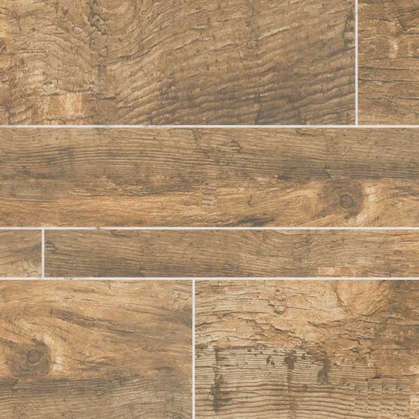 Forest Natural Multi Width Porcelain Wood Look Floor and Wall Tile