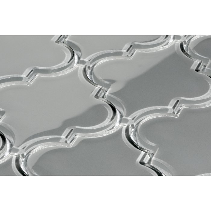 Glass Arabesque Mosaic Ocean Gray 8mm Tile