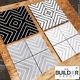 Handmade Cement Maze Labyrinth Tile Gray Line