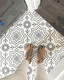 Handmade Encaustic Cement Tiles Aztec Gray on White