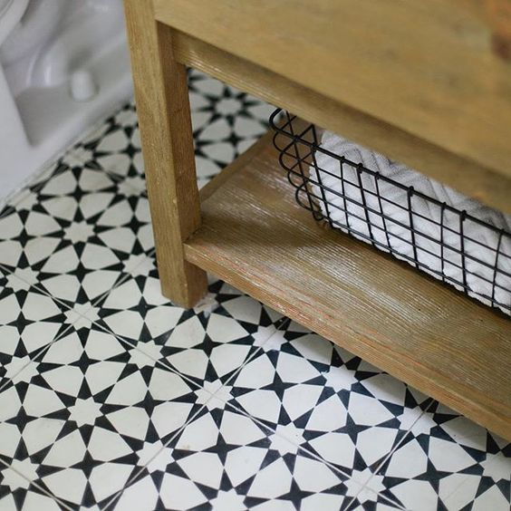 Handmade Encaustic Cement Tiles Estrella Atlas Black