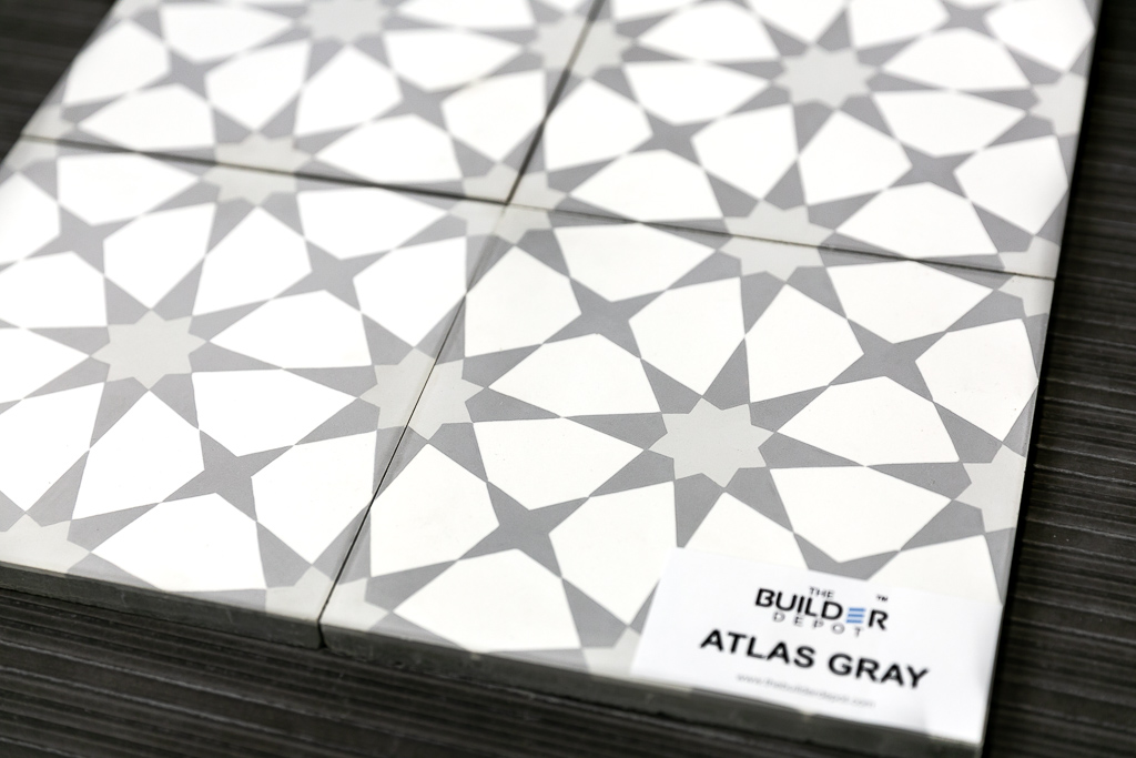 Free Shipping Handmade Encaustic Cement Tiles Medina Gray