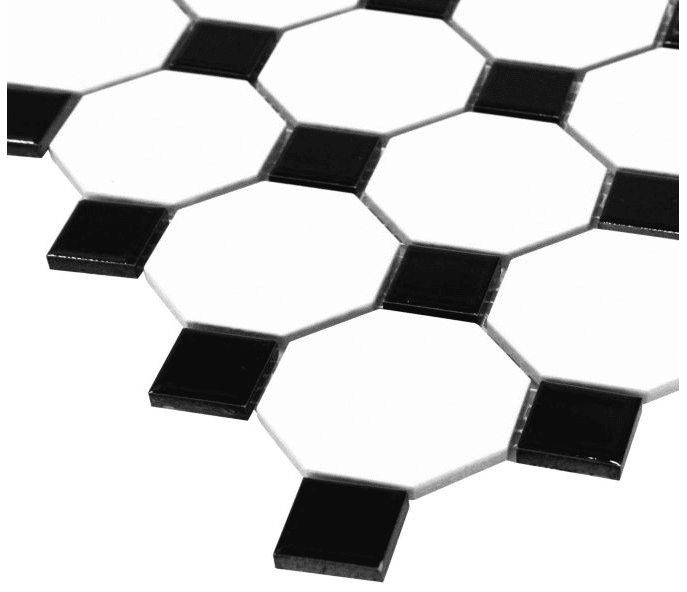 Octagon Glazed Ceramic Mosaic Floor and Wall Tile