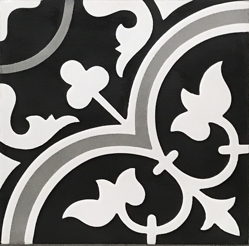 (SAMPLE 1 PIECE) Handmade Encaustic Cement Tiles Floret