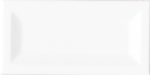 White Gloss Inverted Beveled 3x6" Ceramic Tile