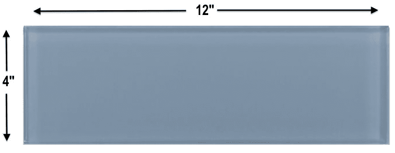 Spa Blue Glass 4x12 inch Subway Tile (8mm)