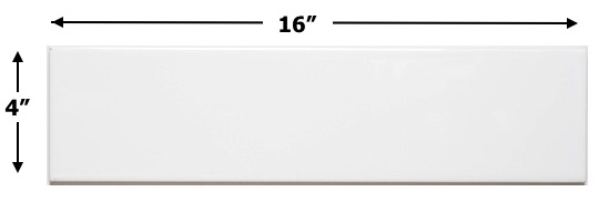 Subway 4x16 Whisper White Glossy Ceramic Wall Tile