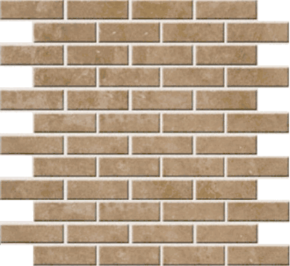 Travertine Walnut 1x3" Tumbled Mosaic Wall and Floor Tile