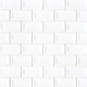 White Gloss Inverted Beveled 3x6" Ceramic Tile