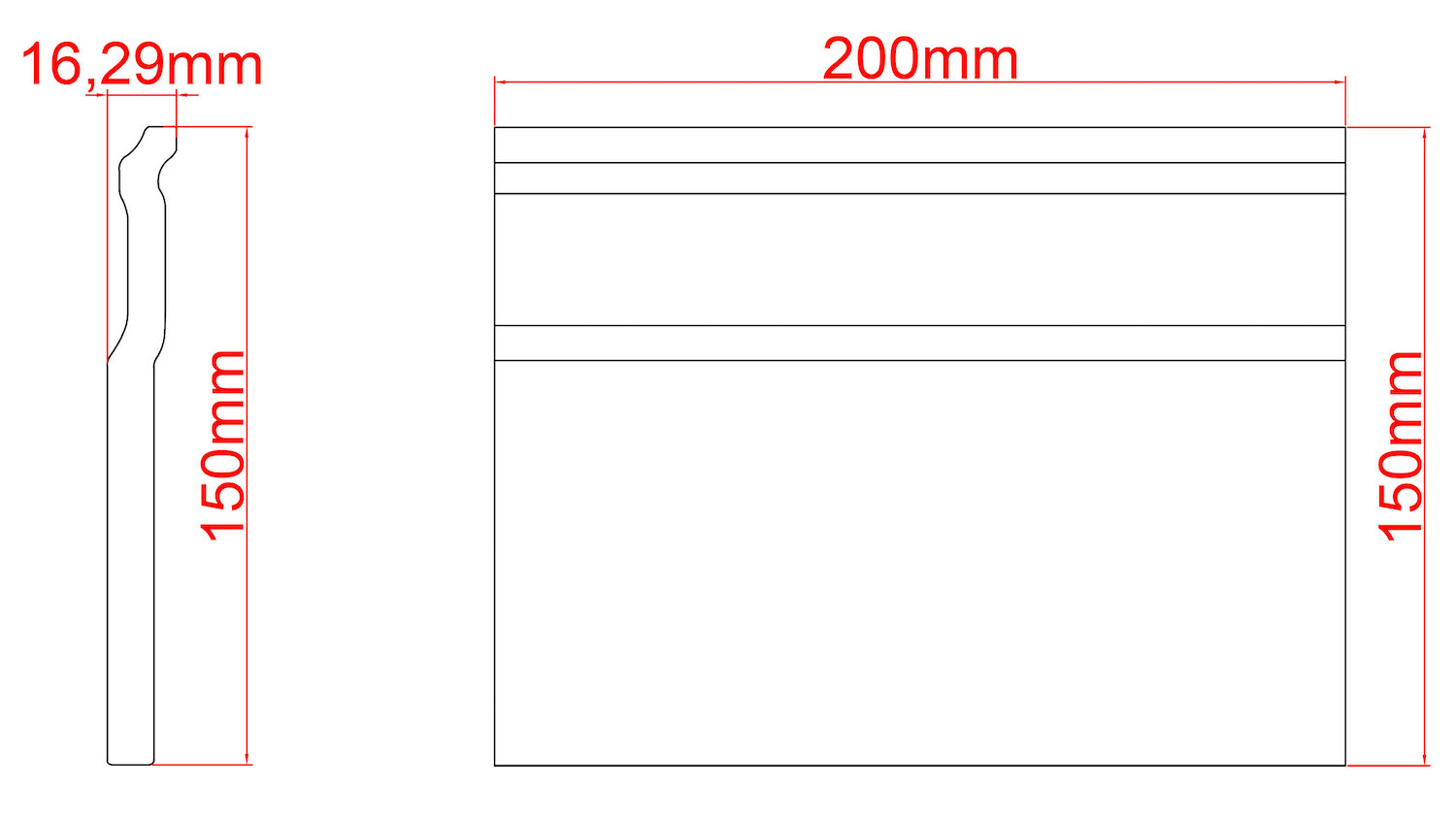 Ceramic White Matte Baseboard Trim