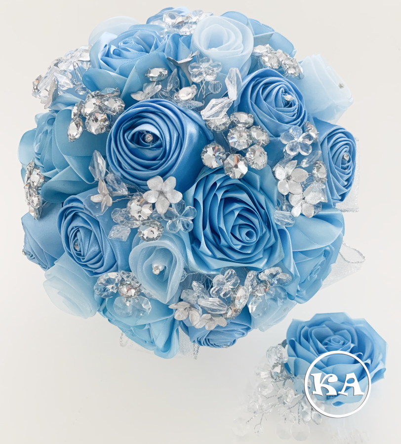 Light Blue Rose Boutonniere