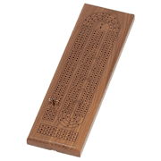 Continuous 3 Track Walnut Cribbage Board