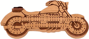 Harley Davidson Motorcycle Cribbage Board