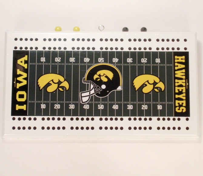 Iowa Hawkeyes Football Cribbage Board