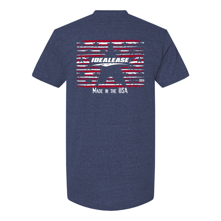 Idealease Patriotic USA Made Triblend T-Shirt - S
