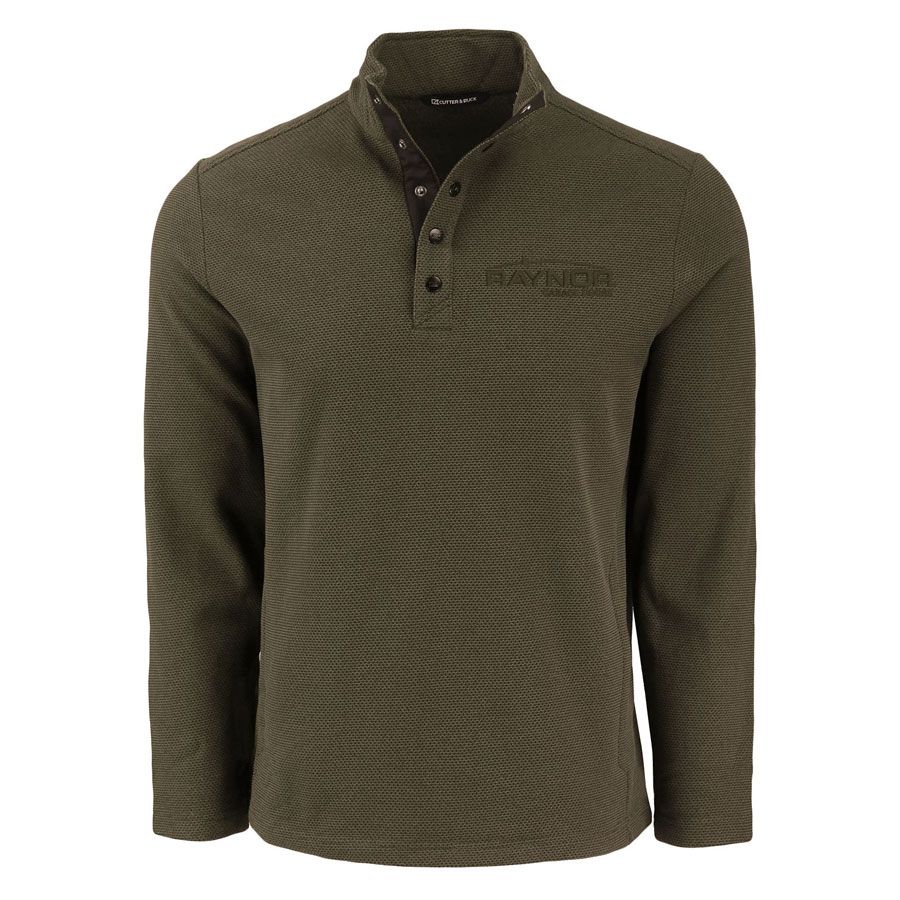 Cutter & Buck Hunts Point Eco Textured Fleece Recycled Snap Pullover
