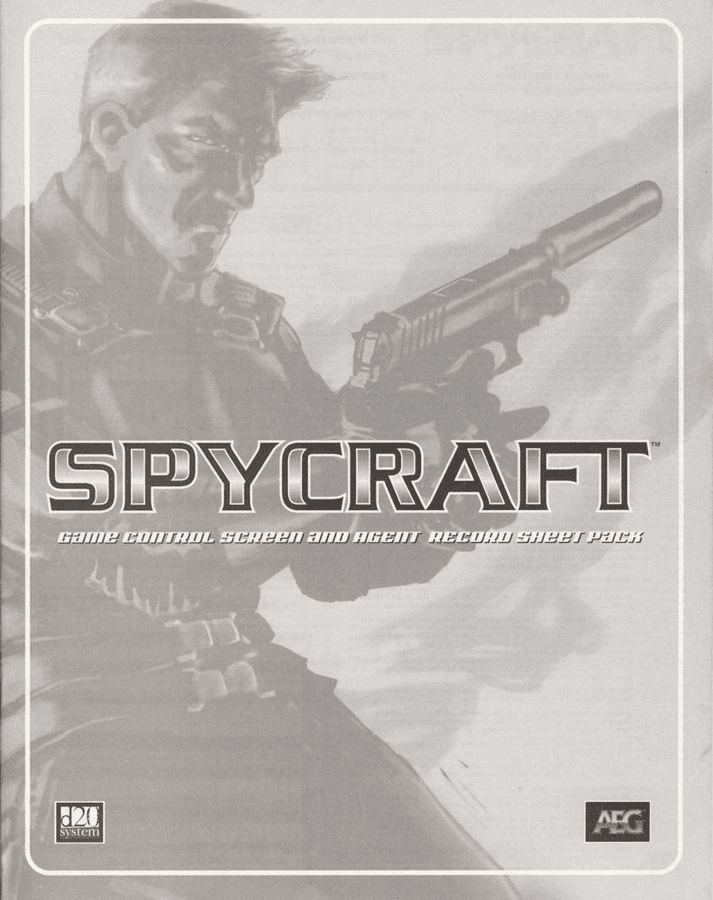 AEG Spycraft RPG Game Control Screen and Agent Record Sheet Pack