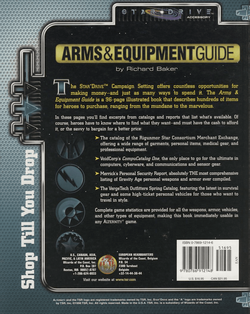 Alternity Star*Drive Arms & Equipment Guide Sourcebook