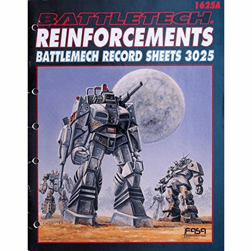 FASA Battletech Reinforcements Battlemech Record Sheets 3025