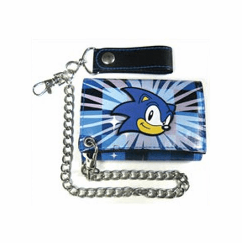 Bioworld Sonic The Hedgehog Tri-Fold with Chain Wallet