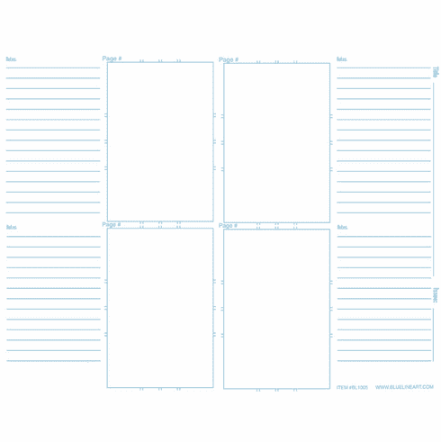 Blue Line Pro Layout Pages Pro Letter Size Sheets