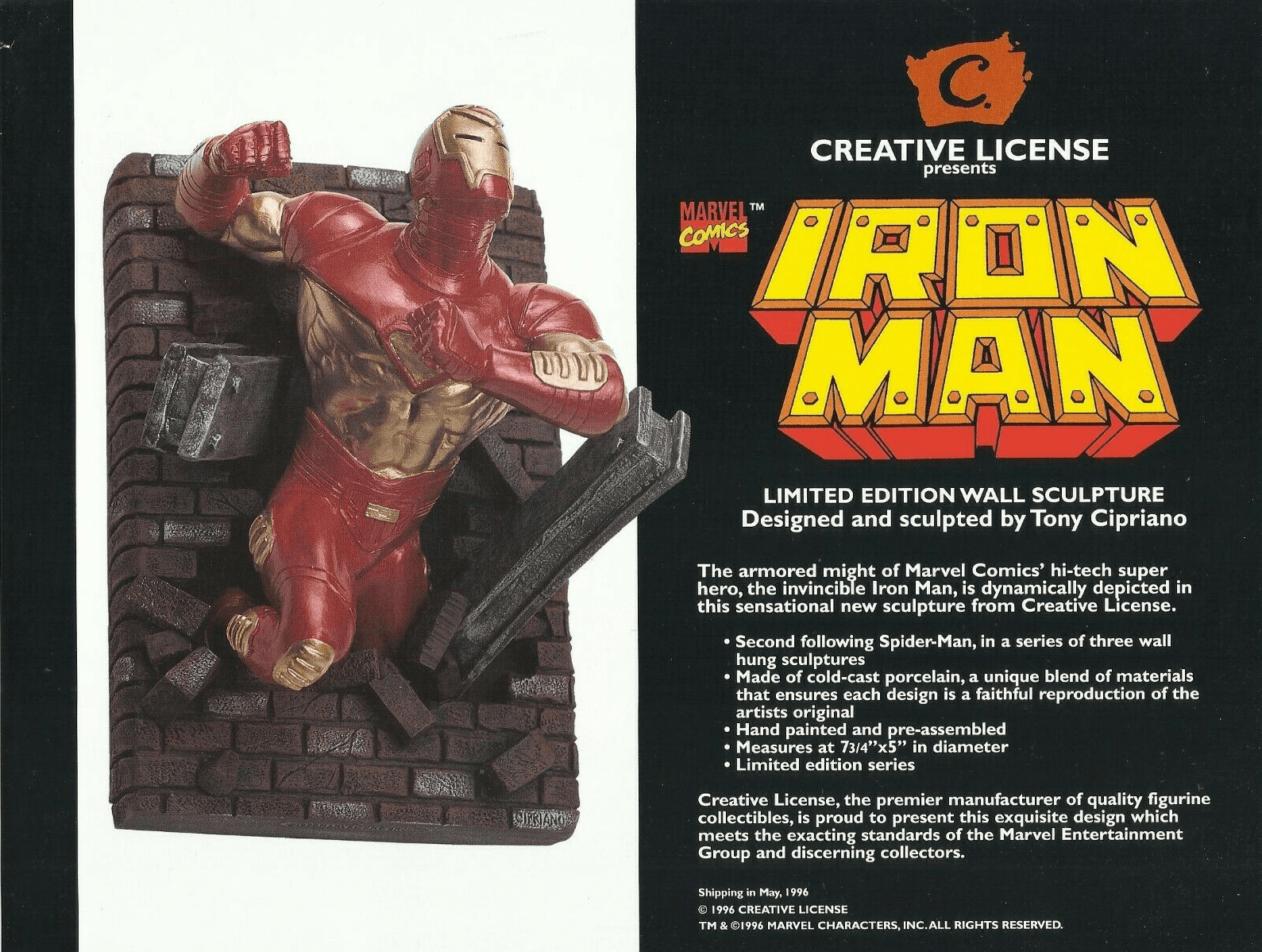 Creative License Iron Man Wall Sculpture