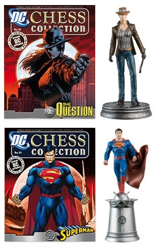 DC Chess Collection White Pawn Question and White King Superman Set