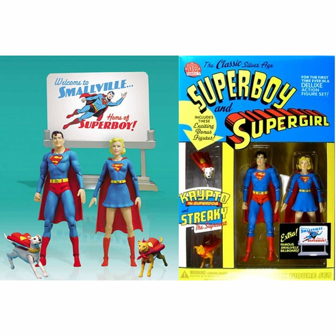 DC Direct Classic Silver Age Superboy and Supergirl Figure Box Set
