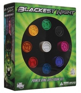 DC Direct Green Lantern Blackest Night Power Ring Spectrum Ring Set