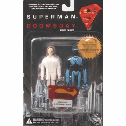 DC Direct Superman Doomsday Lex Luthor & Superman's Robot Figure