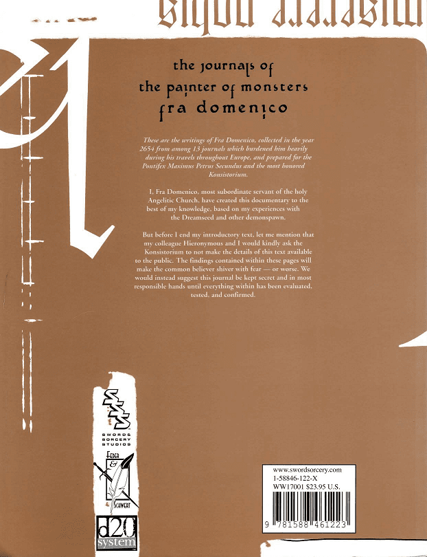 Die Chroniken der Engel Creatures of the Dreamseed RPG Sourcebook