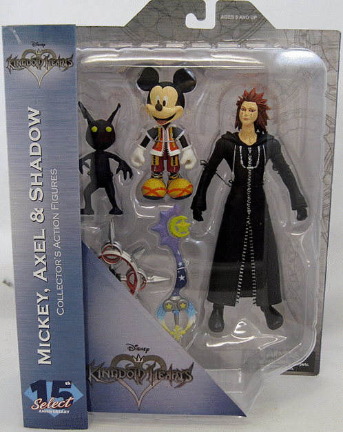 DST Kingdom Hearts Mickey Mouse, Axel, and Shadow Figure Set