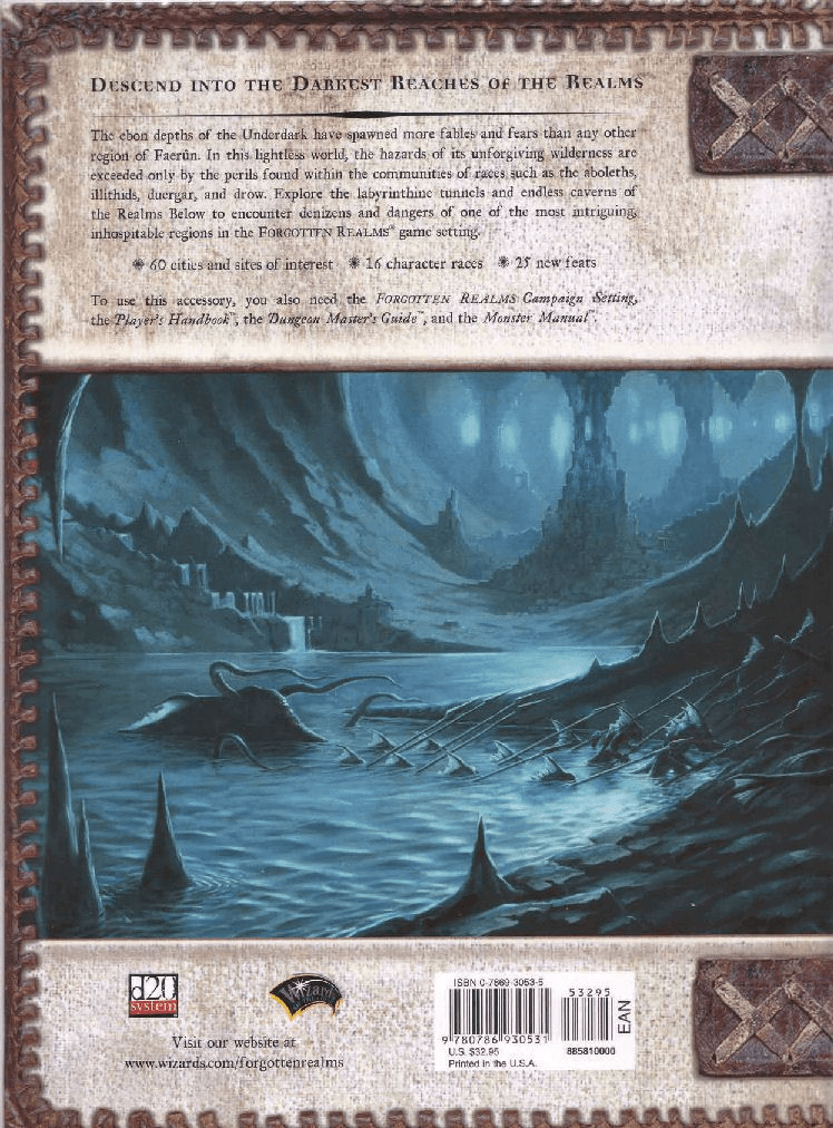 Dungeons & Dragons 3.5 Edition Forgotten Realms Underdark Campaign Setting