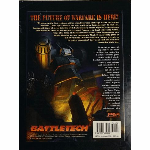FASA Battletech Master Rules Core Rules
