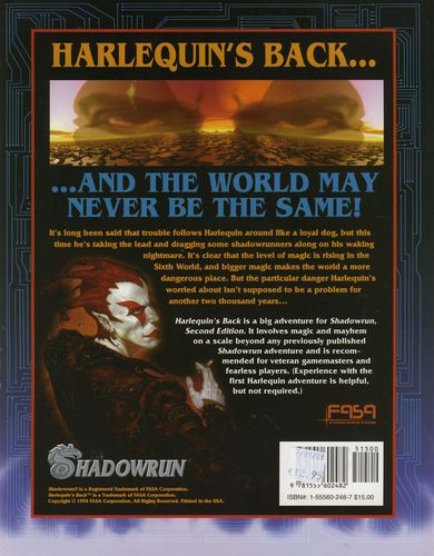 FASA Shadowrun Harlequin's Back