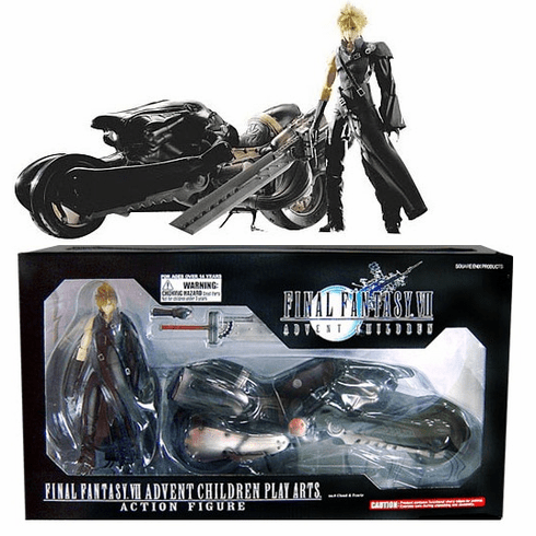 Final Fantasy VII Advent Children Cloud Strife & Fenrir Motorcycle Set