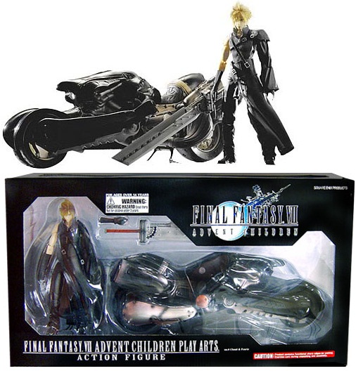 Final Fantasy VII Advent Children Cloud Strife & Fenrir Motorcycle Set