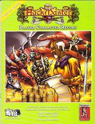 HackMaster Role Playing Game Player Character Record Book