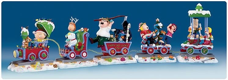 Hamilton Action Family Guy Christmas Train Display Set