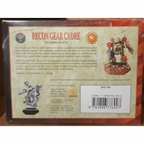 Heavy Gear Southern Milicia Recon Gear Cadre Miniature Set