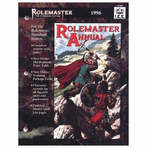 I.C.E. Rolemaster Annual 1996 RPG Book