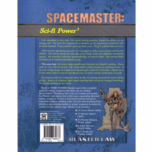 Iron Crown Enterprises RPG Spacemaster Privateers Blaster Law Sourcebook