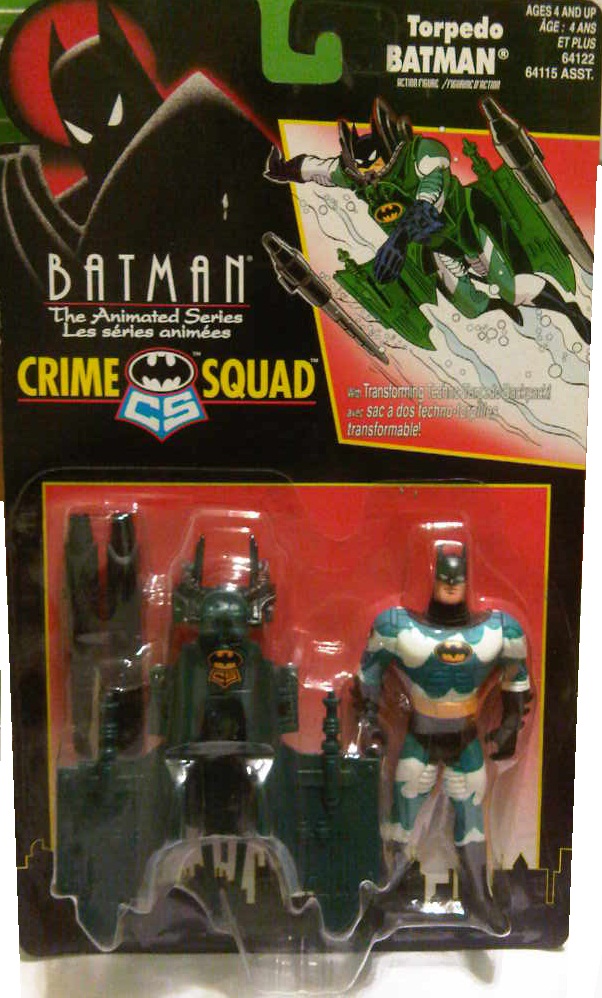 Kenner Batman The Animated Series Crime Squad Torpedo Batman Figure