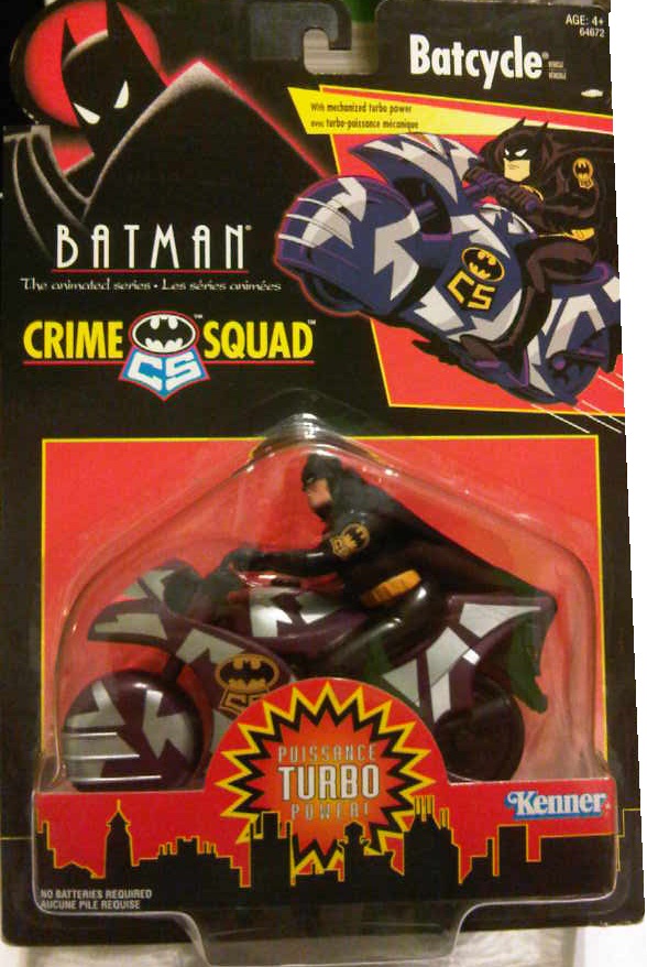 Kenner Batman The Animated Series Crime Squad Vehicle Batcycle