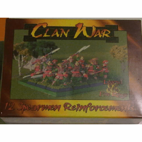 L5R Clan War 12 Spearmen Reinforcements Miniature Set