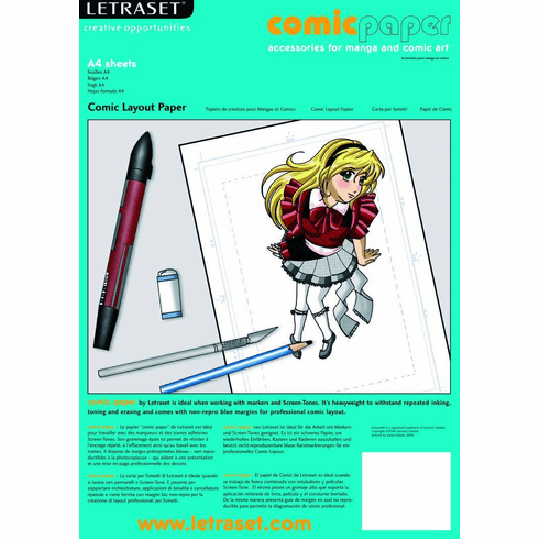 Letraset Comic Layout Paper A4 Manga Sheets